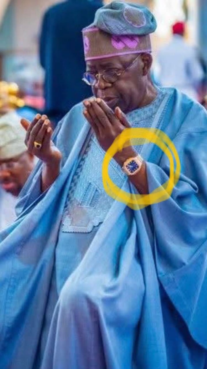 While Nigerians Lament Severe Hardship, Tinubu Spotted With Wristwatch ...