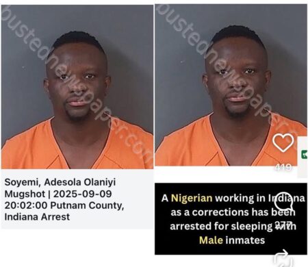 Nigerian Soyemi Adesola Olaniyi, Working for Indiana Correctional Services Reportedly Arrested ...