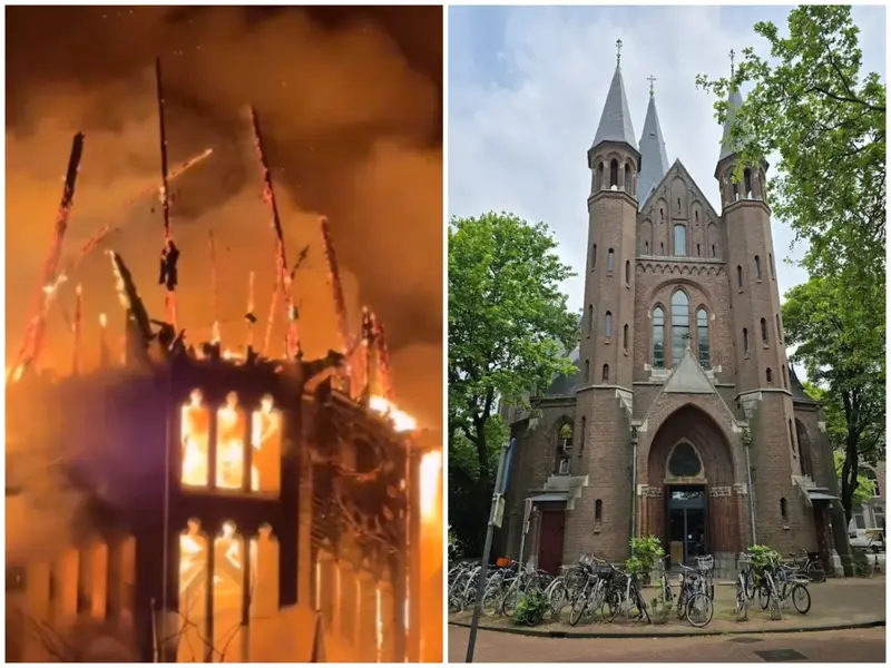 Historic Amsterdam Church Destroyed by Fire on New Year's Eve ...