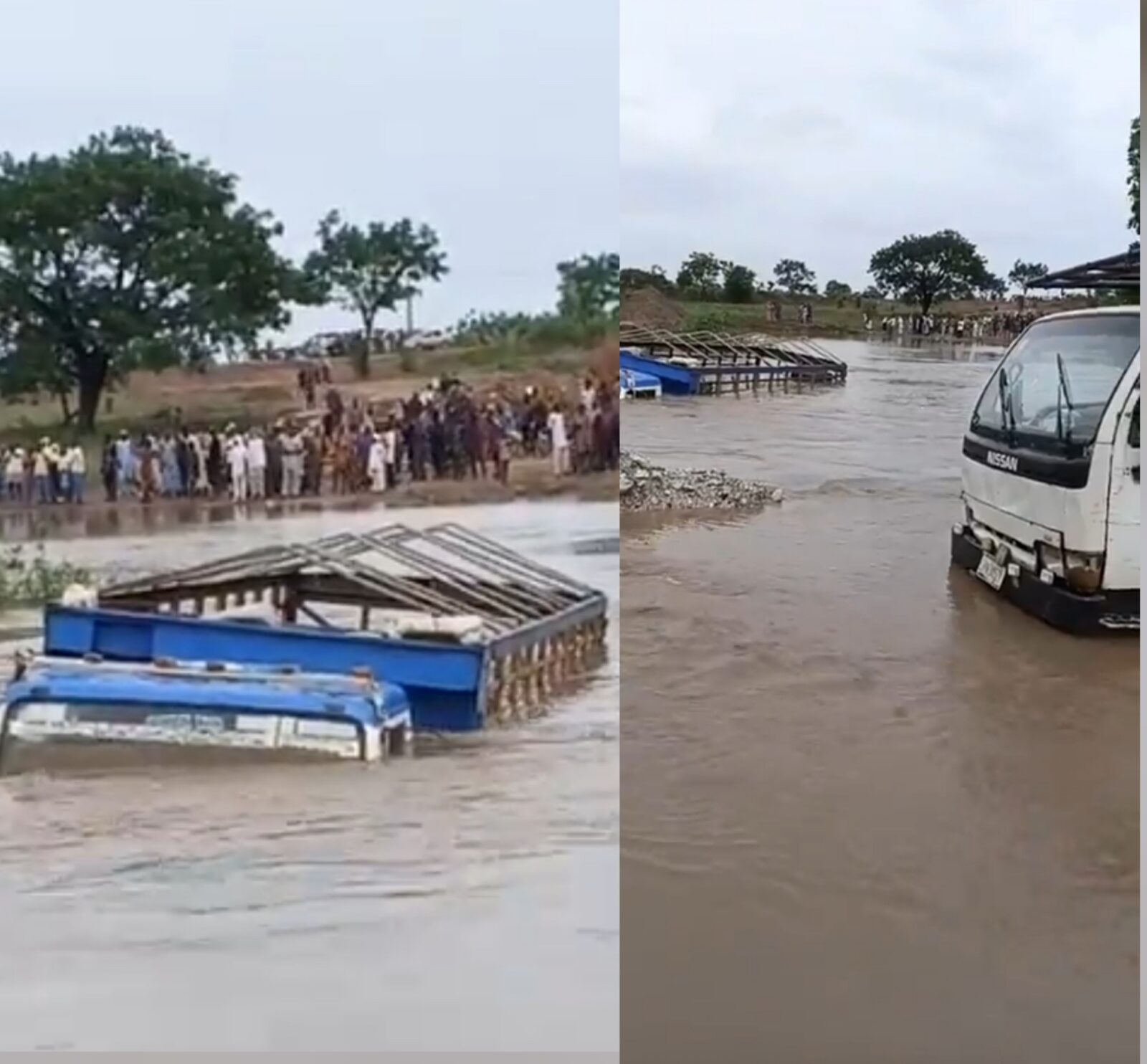 Commuters Stranded as Flood Overtakes Collapsed Moro Bridge in Kwara ...